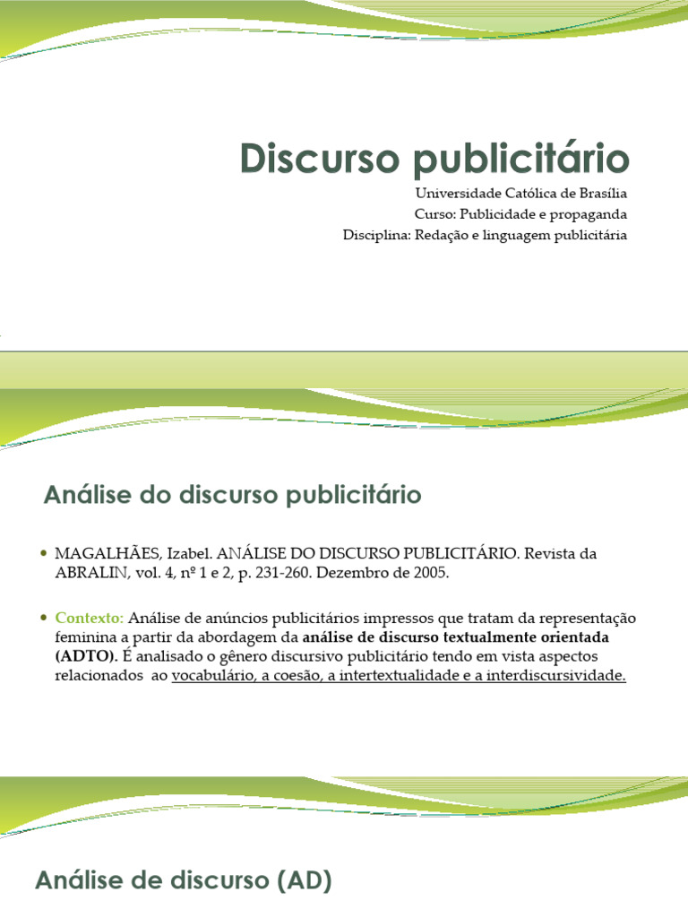 Análise do Discurso Publicitário e Identidade | PDF | Publicidade ...