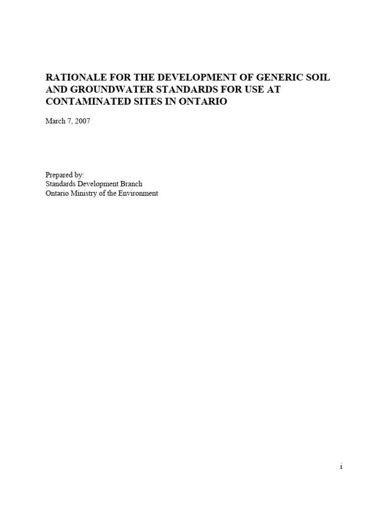 Rationale | PDF | Environmental Remediation | Groundwater