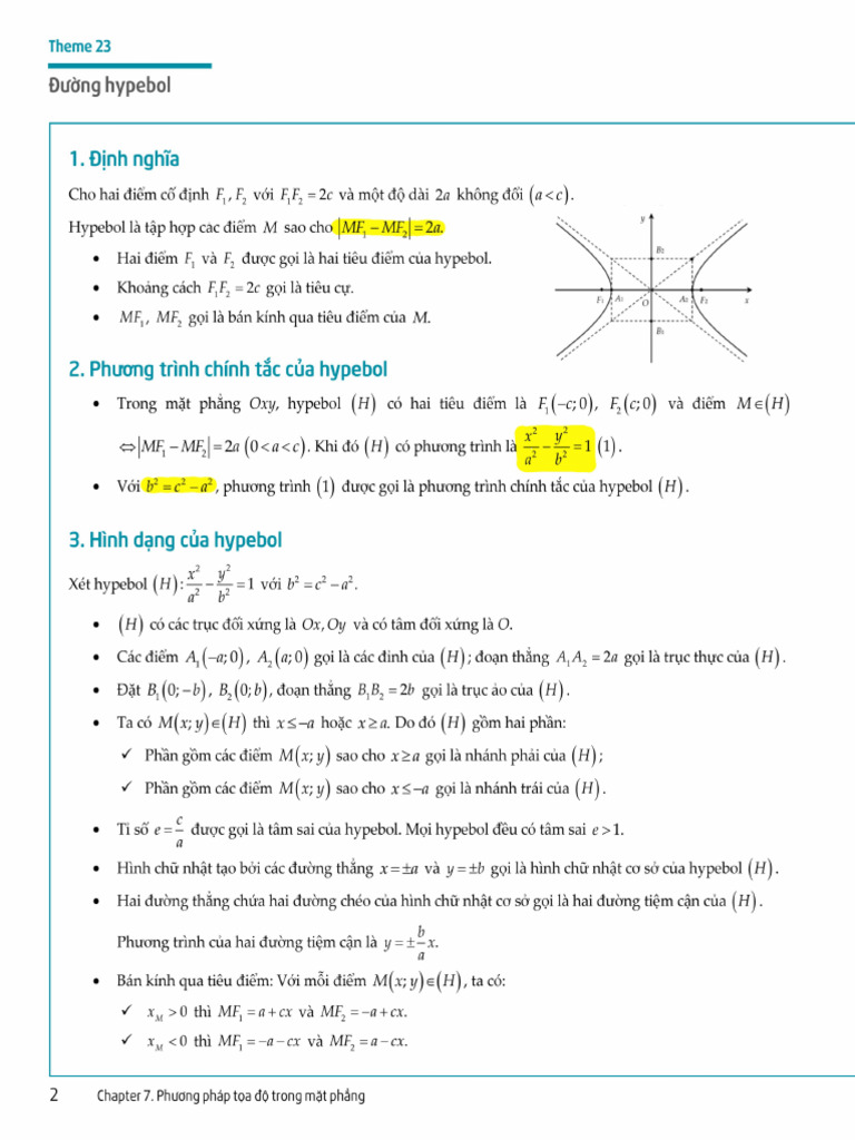 Theme 23. Đư NG Hypebol | PDF