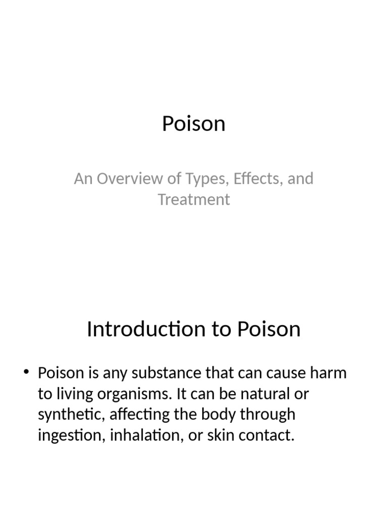 Poison Presentation | PDF