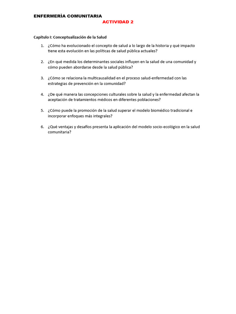 ACTV 2 | PDF | Promoción de la salud | Epidemiología