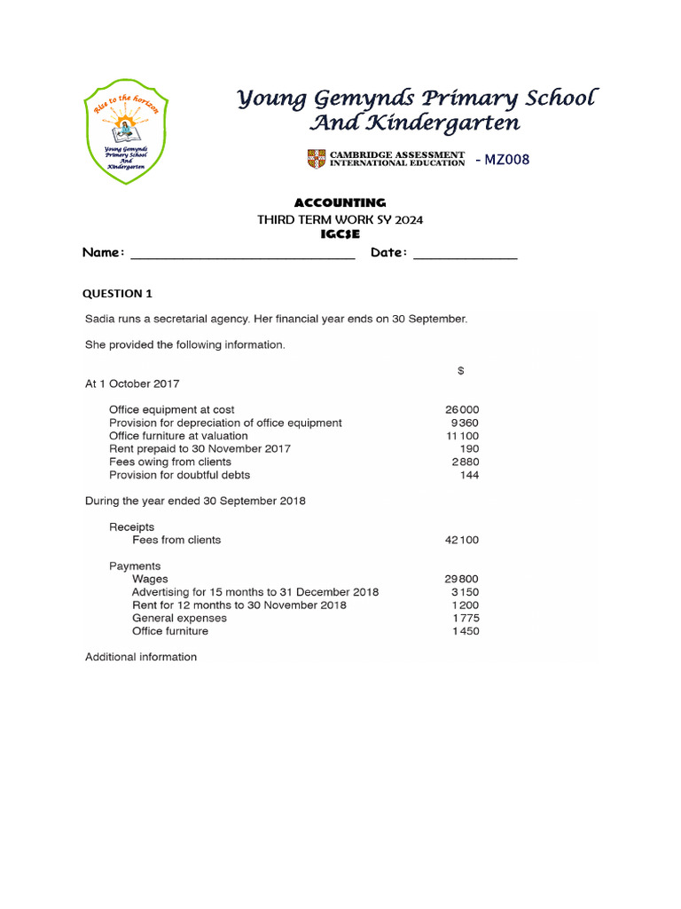 ACCOUNTING IGCSE | PDF