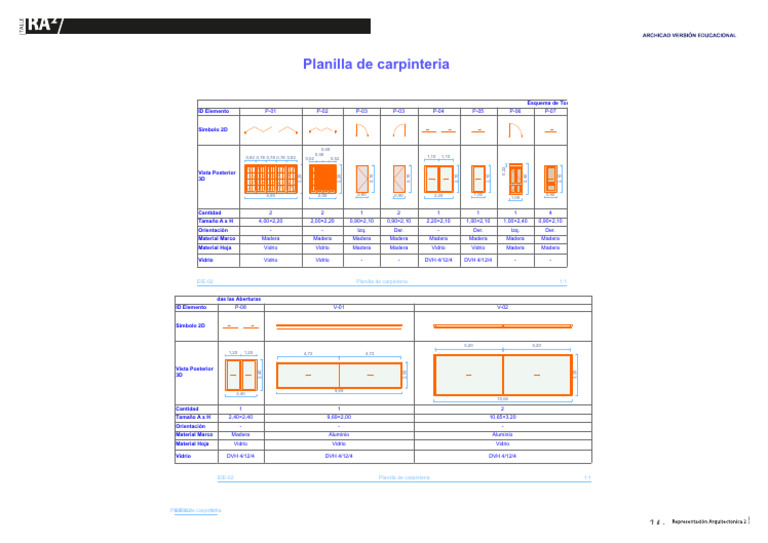 TP05 - E3, Planilla de Carpinteria. | PDF