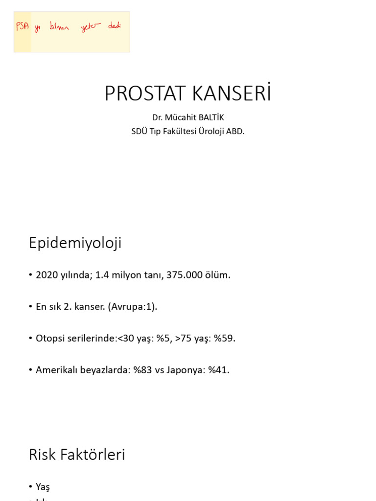 Prostat Kanseri̇-1 | PDF