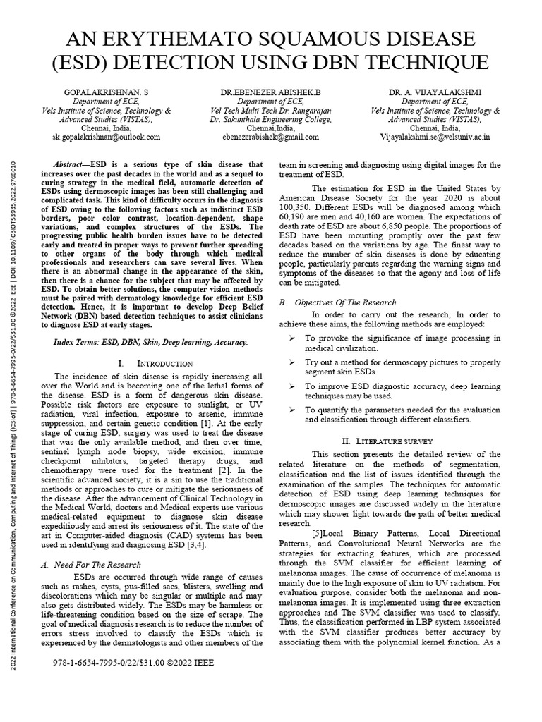 An Erythemato Squamous Disease Esd Detection Using DBN Technique | PDF | Image Segmentation ...