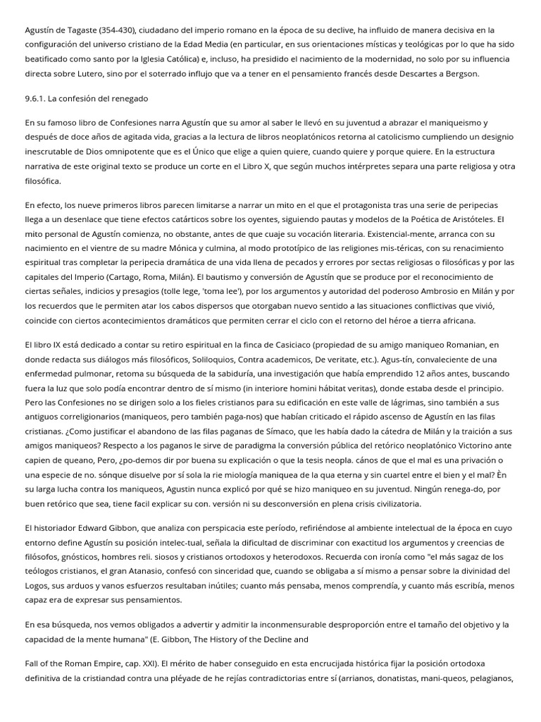 Agustín de Tagaste (354-430), Ciudadano Del Imperio Romano en La Época ...