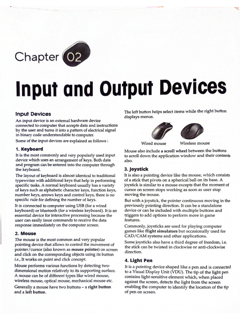 2.input and Output Device | PDF