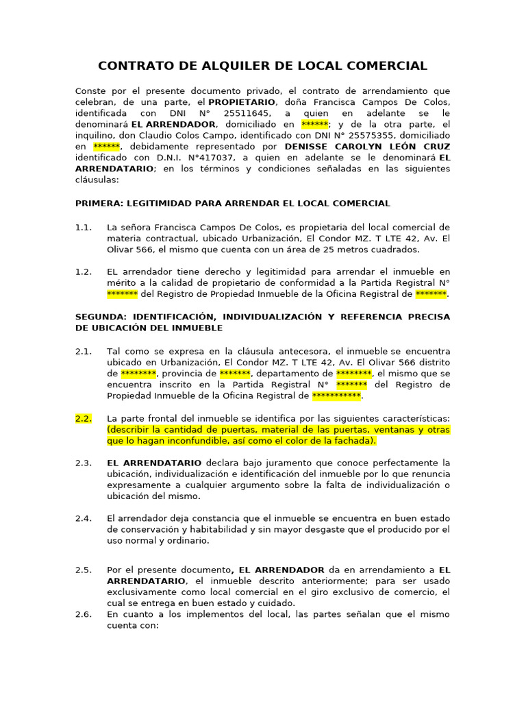 Contrato Local Comercial | PDF | Arbitraje | Jurisdicción