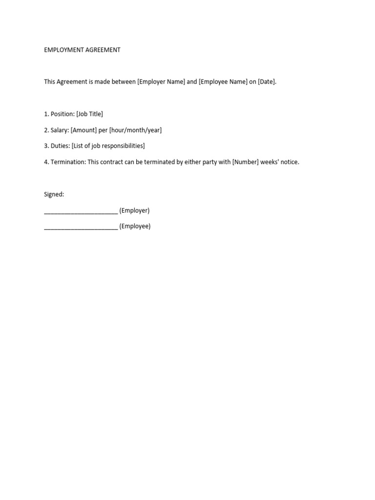 Employment Agreement | PDF