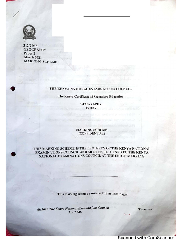 P2 2020 MS Geo | PDF