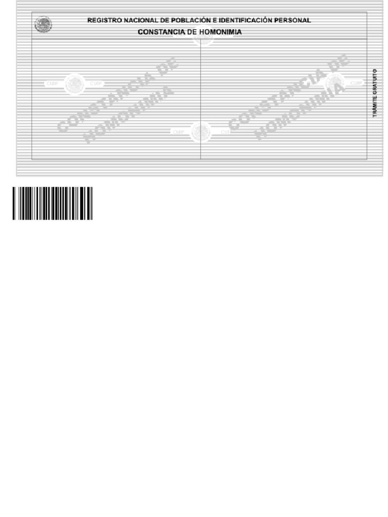 Certificado de Homonimias - José Gerardo Lugo Íñiguez | PDF | Gobierno