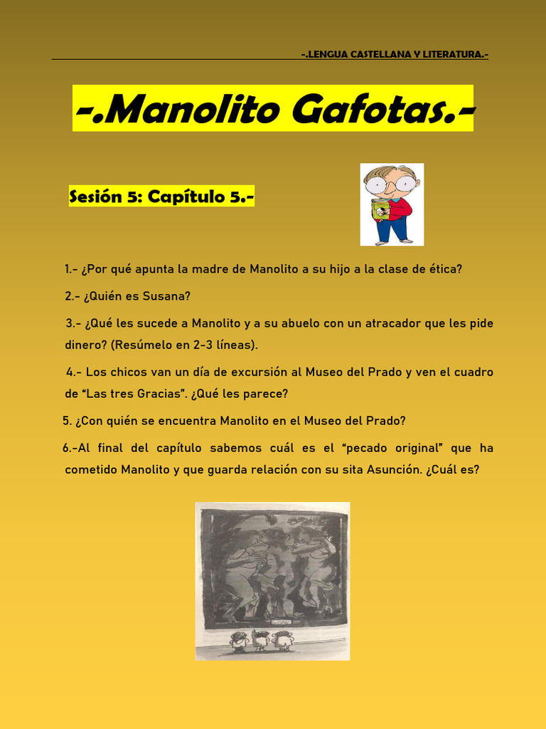 Análisis del Capítulo 5 de Manolito Gafotas | PDF