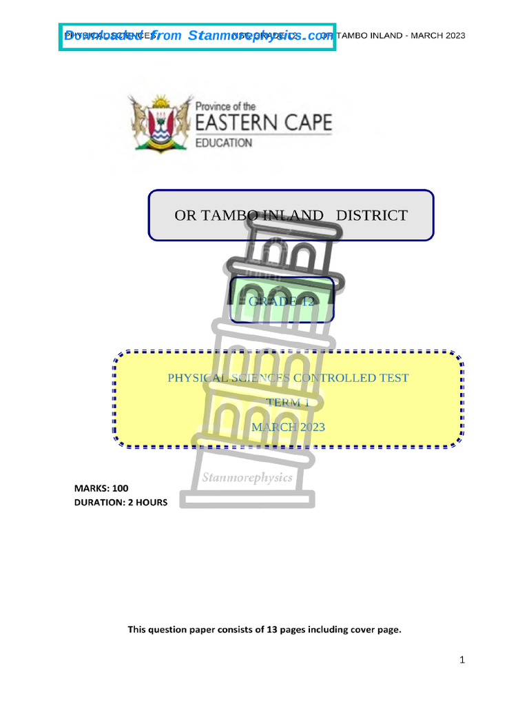 March Papers Revision For 2025 Physical Sciences | PDF | Collision | Force