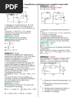 Exercices Corrigés sur Amplificateurs AOP | PDF | Amplificateur ...
