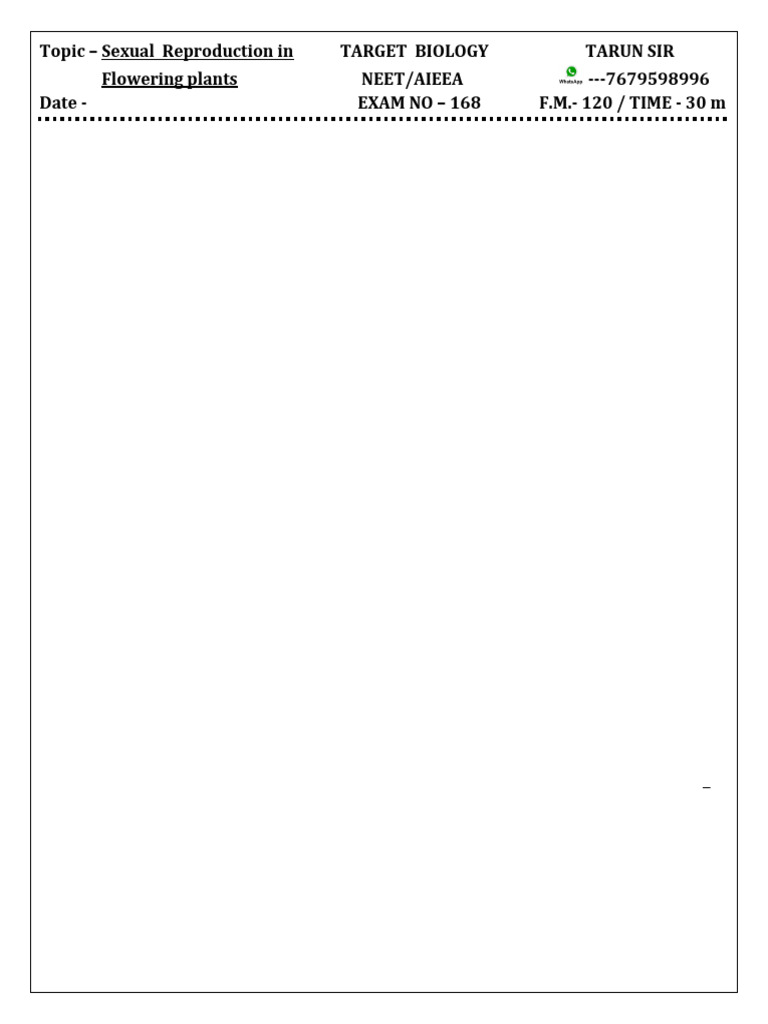 Embryo Formation in Flowering Plants | PDF | Pollination | Branches Of ...