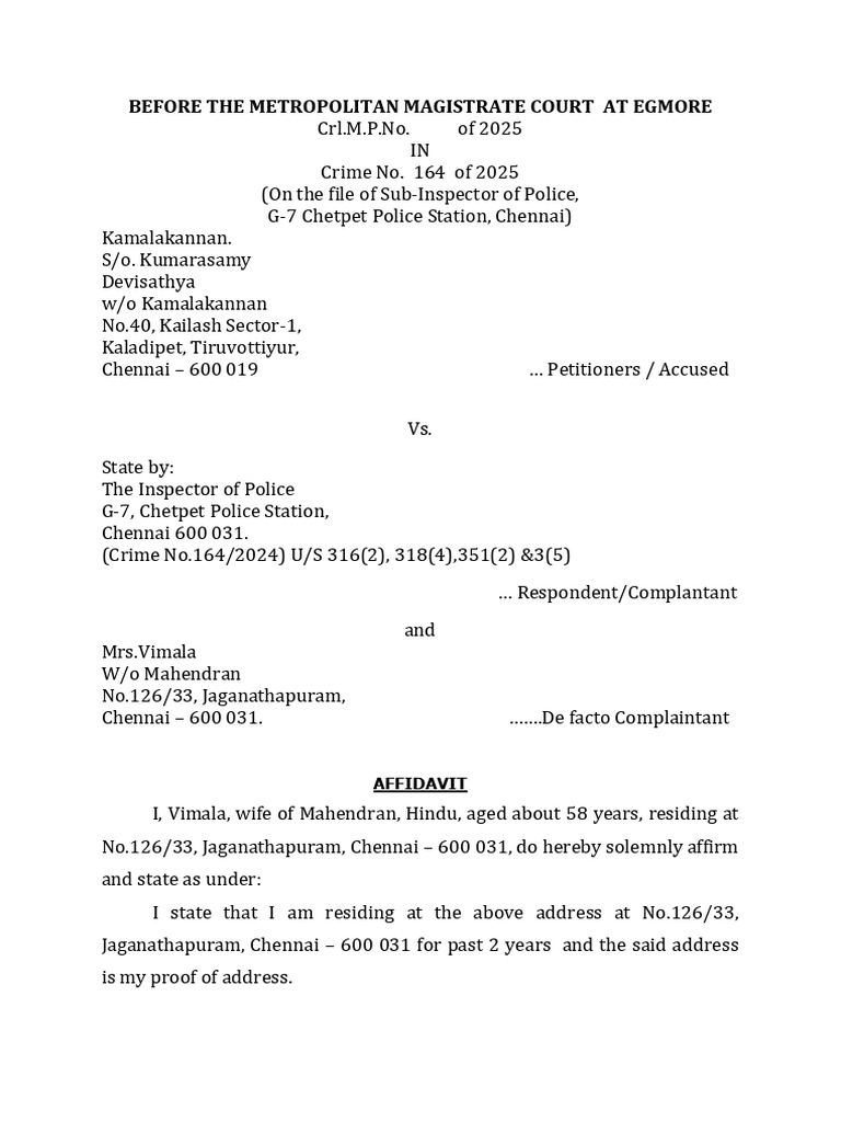 affidavit | PDF | Crimes | Crime & Violence