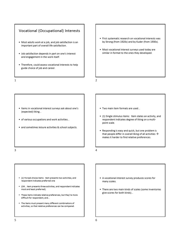Vocational Interests Slides | PDF | Heritability | Psychological Concepts
