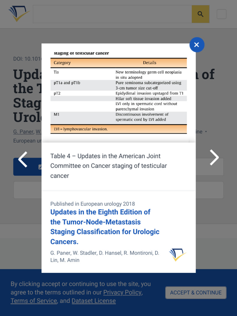 Table 4 From Updates in The Eighth Edition of The Tumor-Node-Metastasis ...