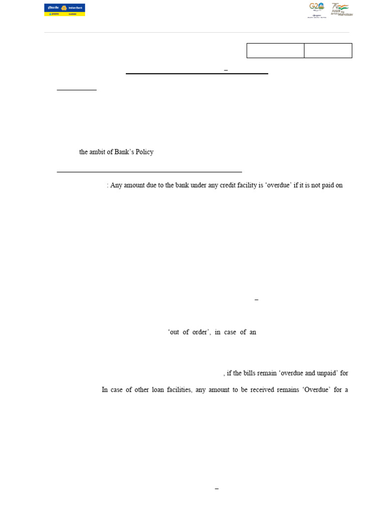 Npa Management Policy - A Glimpse | PDF | Banks | Interest