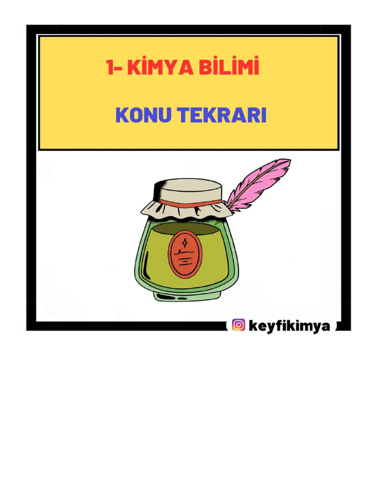 Tyt Kimya Bilimi Ozeti | PDF