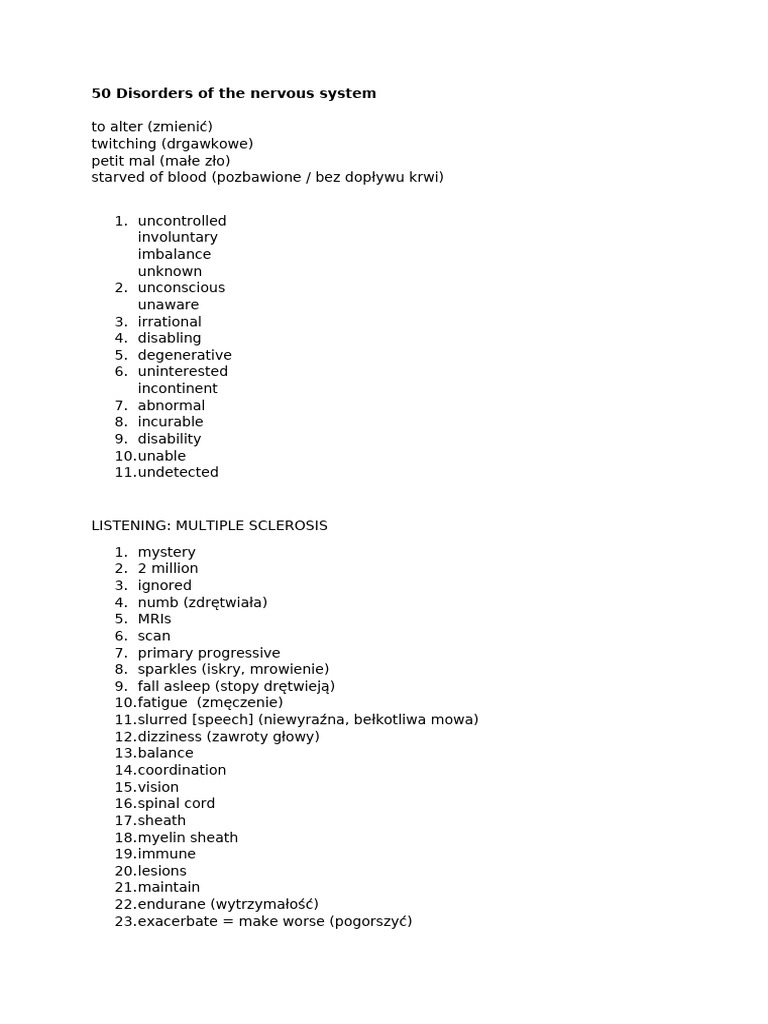 50 Disorders of The Nervous System | PDF | Eye | Human Eye