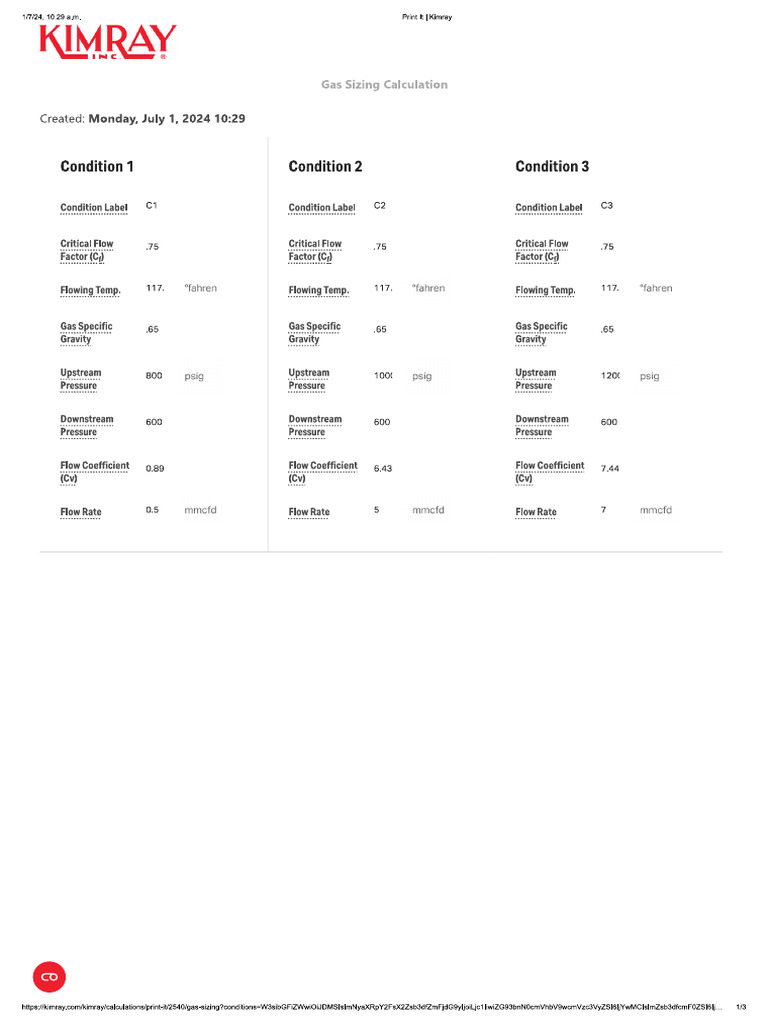 EGY3P SIZING Kimray 010724 | PDF