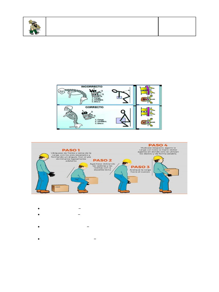 Charla - Levantamiento Manual de Cargas | PDF