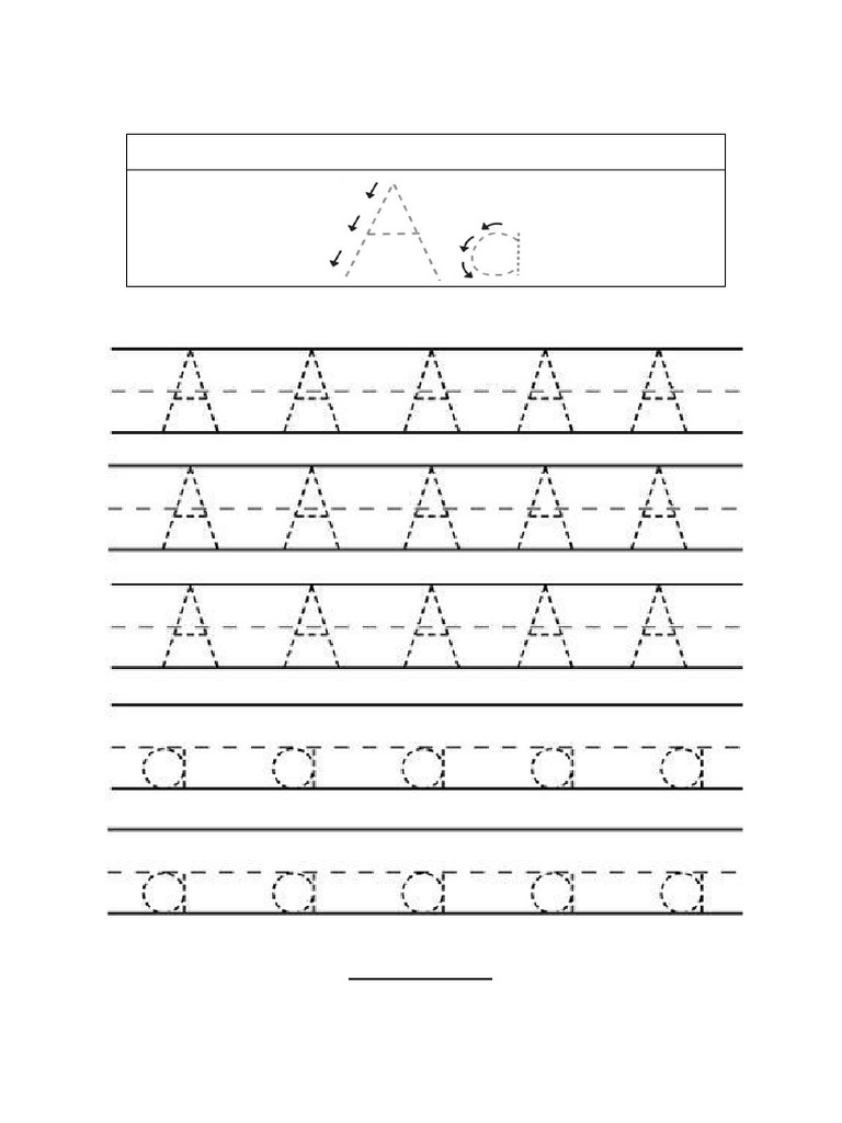 Tracing Upper and Lower Case A Activity | PDF