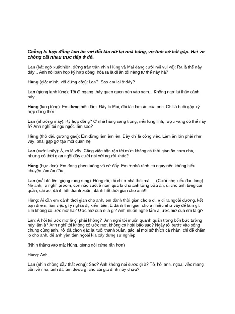 KTCT - OUTLINES+ SCRIPT TT +KỊCH BẢN | PDF