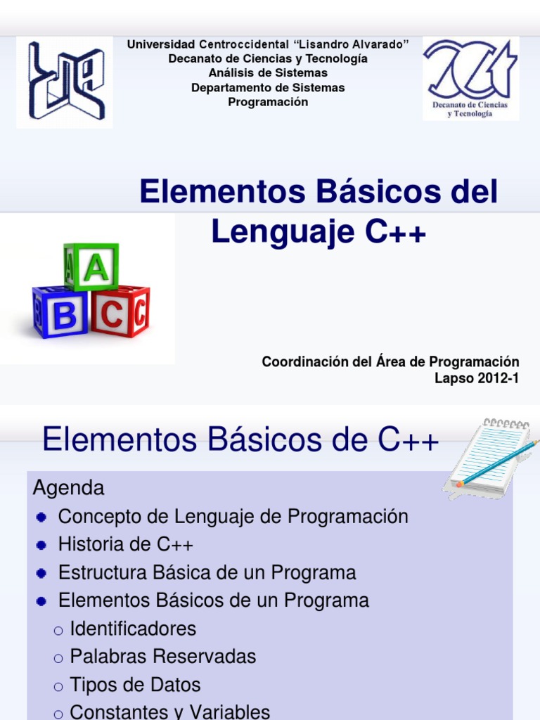 1-Elementos Básicos del Lenguajes | C ++ | Programa de computadora
