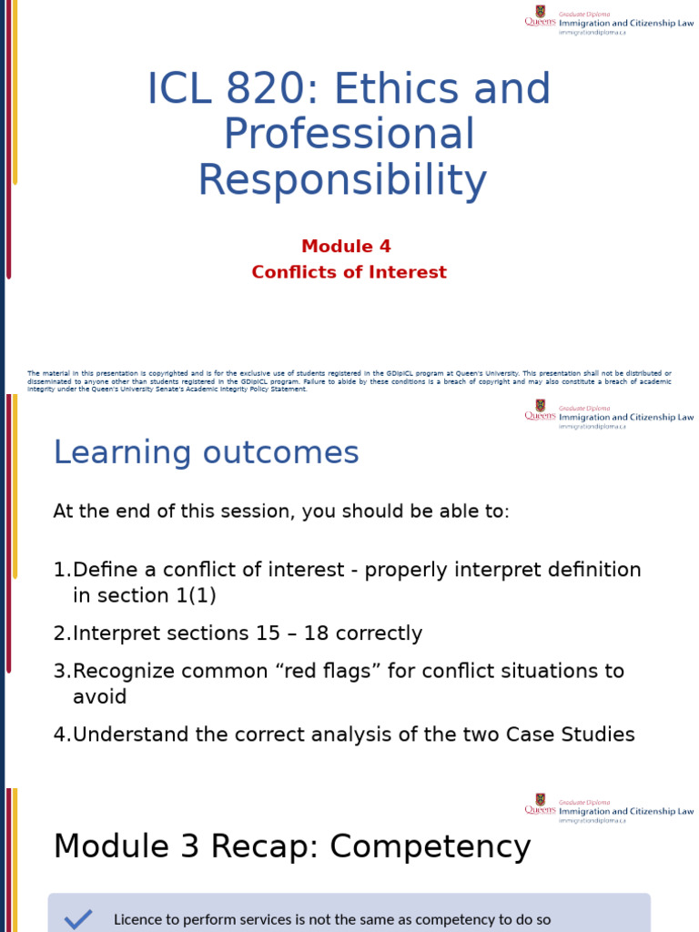 Module 4 - PowerPoints - LG | PDF | Conflict Of Interest | Employment
