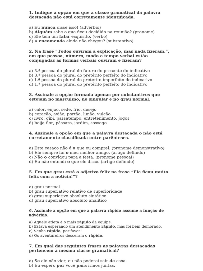 Analise Morfo Logica 9 | PDF