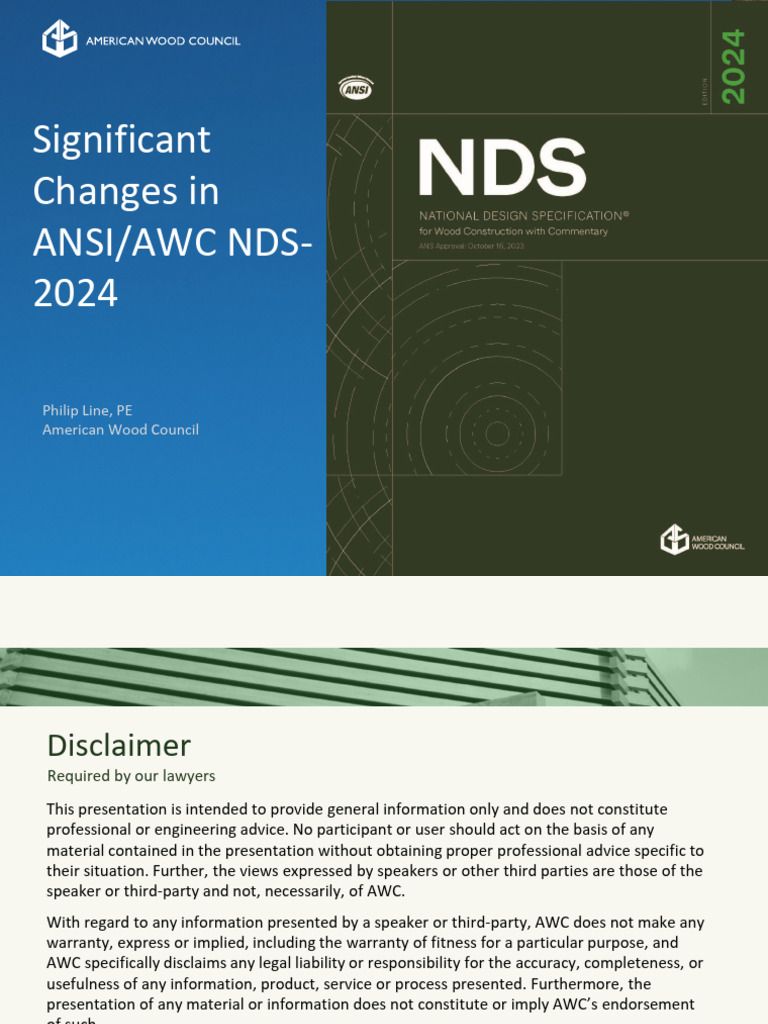 Significant Changes ANSI - AWC NDS-2024 | PDF