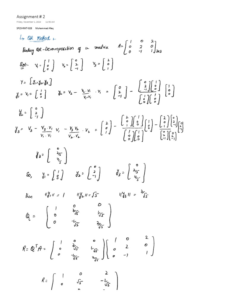 Assignment 2 Muhammad Afaq Sp23-Rmt-028 | PDF