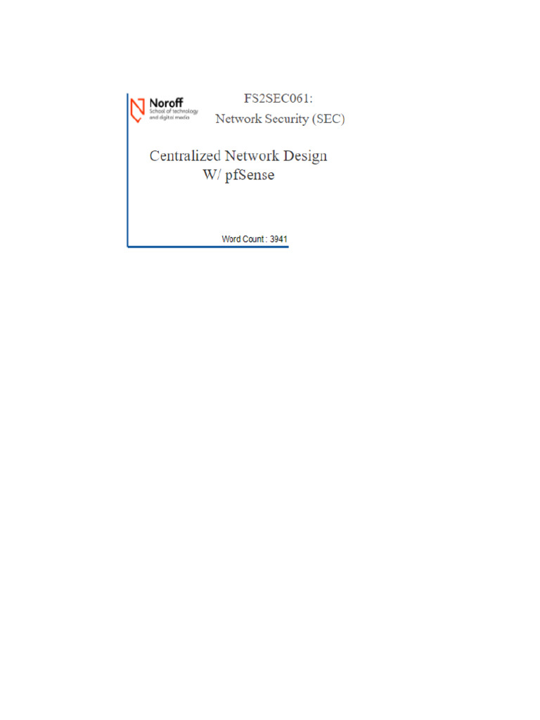 Centralized Netework Design W PfSense En | PDF | Radius | Computer Network