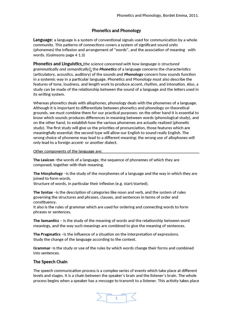 Phonetics and Phonology Notes | PDF | Vowel | Phonetics