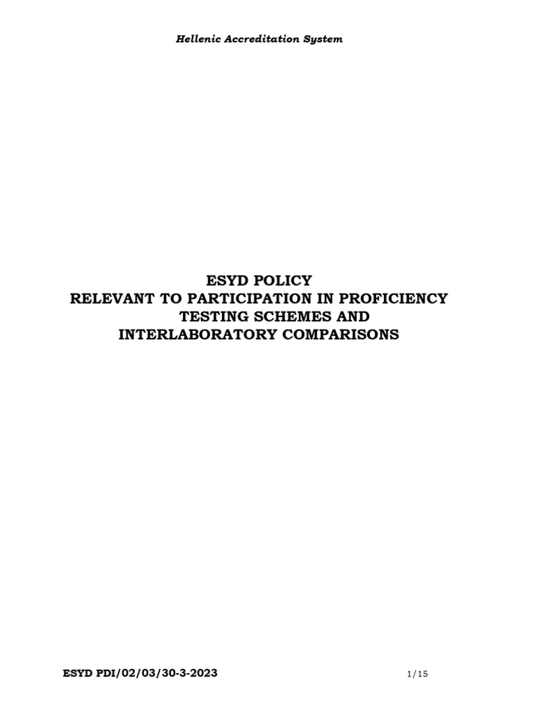 Hellenic Accreditation System - Policy Relevant To Participation in ...
