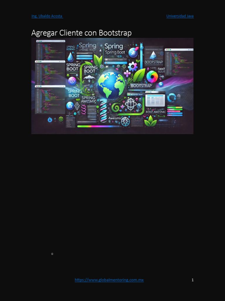 10-AgregarCliente | PDF | Bootstrap (marco frontal) | Java (lenguaje de programación)