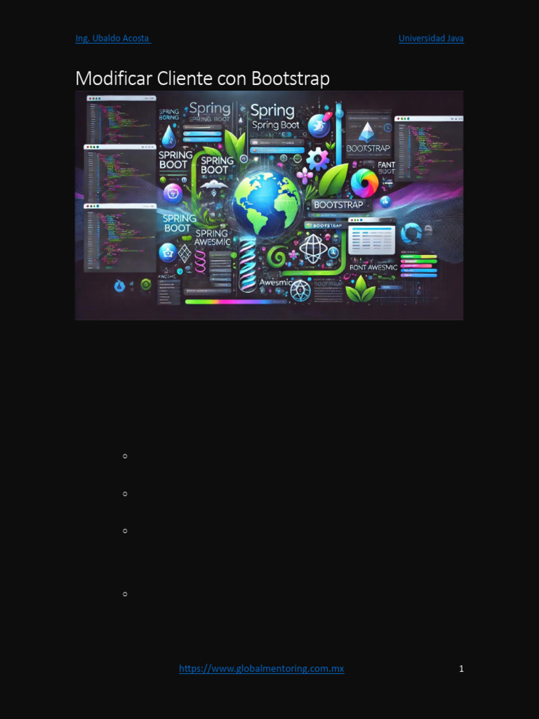 12 ModificarCliente | PDF | Bootstrap (marco frontal) | Java (lenguaje de programación)