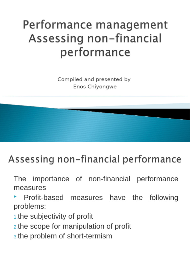 Assessing Non-financial Performance_Topic 18 | PDF | Performance ...