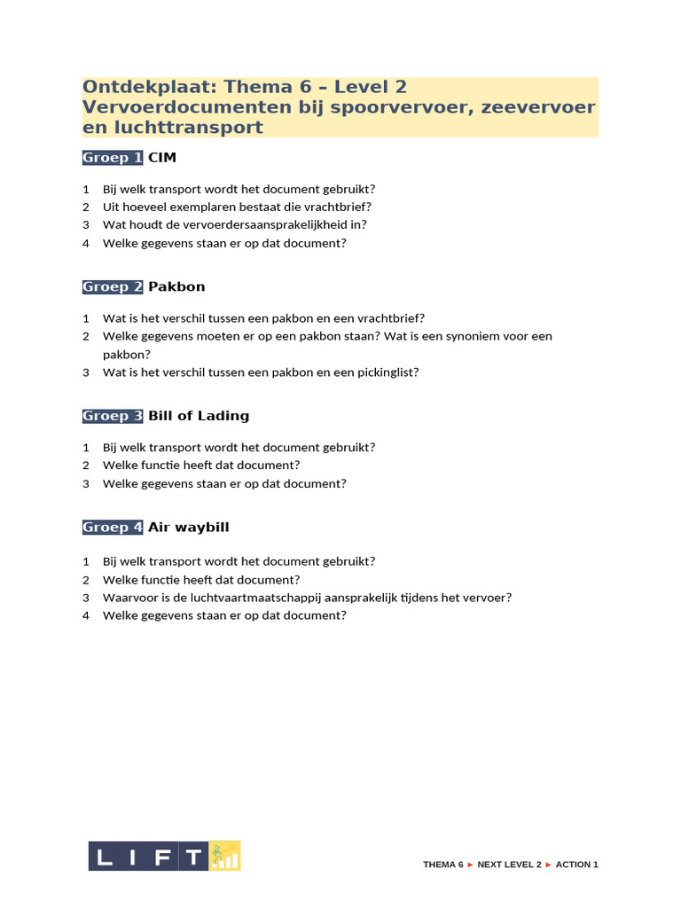 Li4DnA T6 L2 Werkblaadje Ontdekplaat | PDF