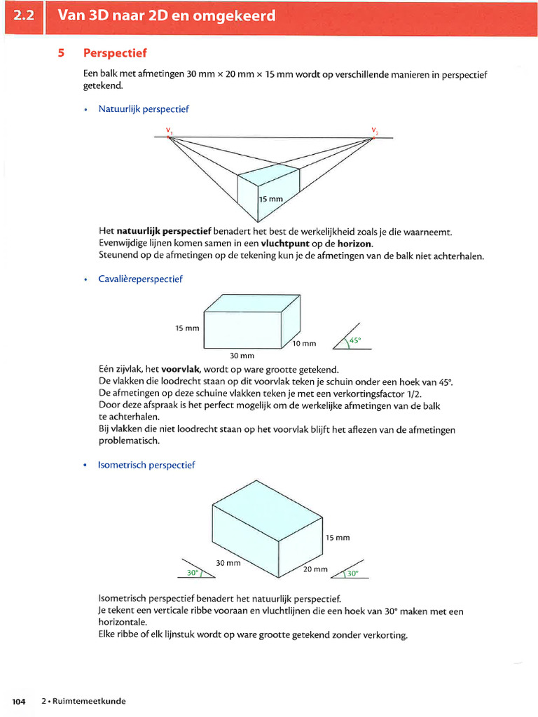B2 Ruimtemeetkunde - 2.2 Van 3D Naar 2D en Omgekeerd - Startoefeningen ...