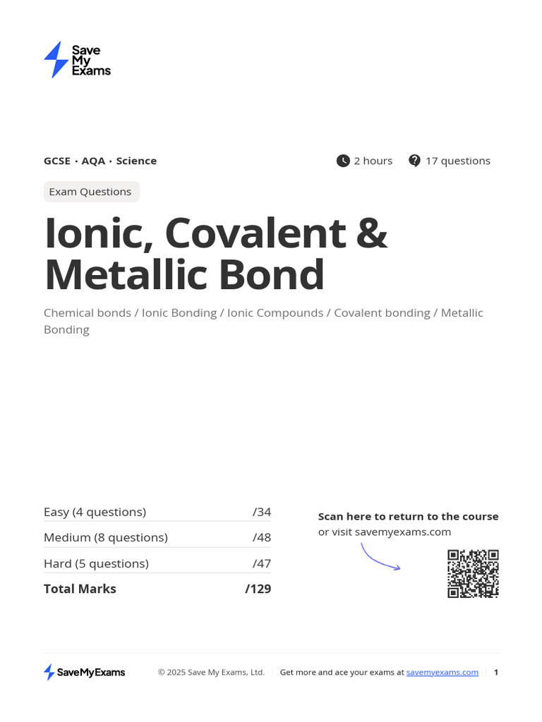 ionic-covalent-and-metallic-bond-8rRjJFDd43qrdbnb | PDF | Chemical Bond ...