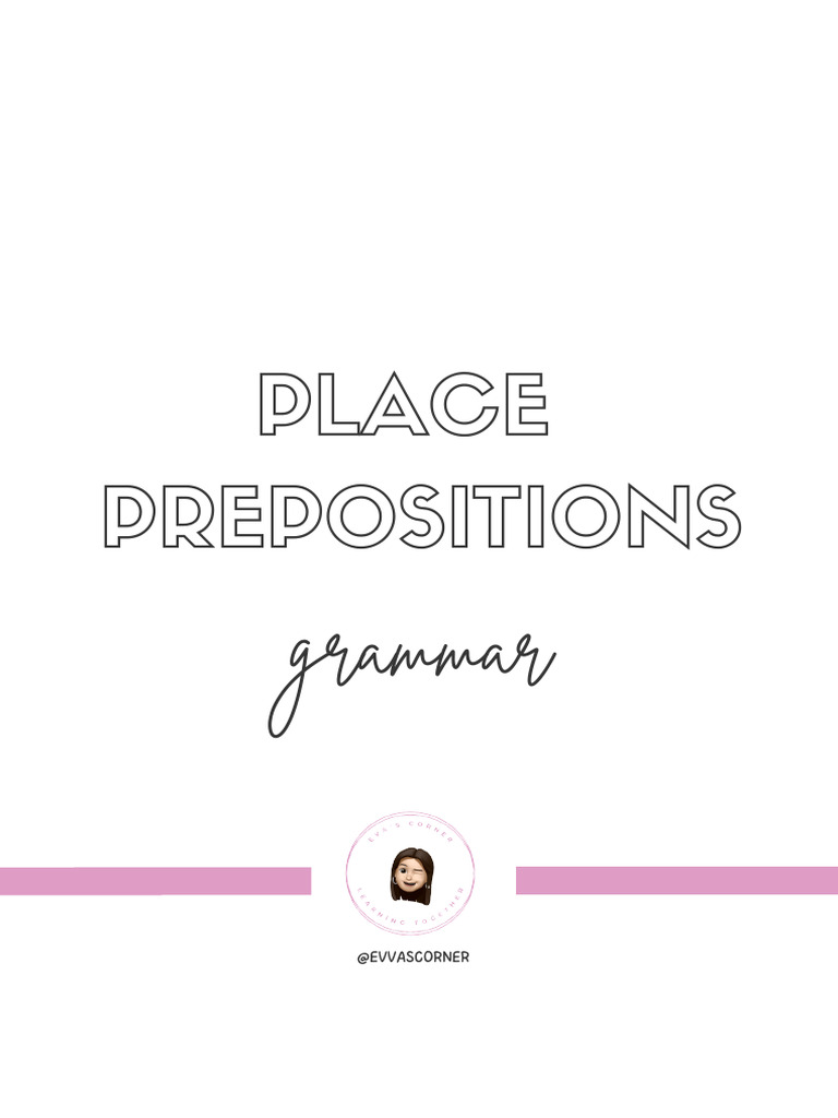 Lapbook Place Prepositions | PDF