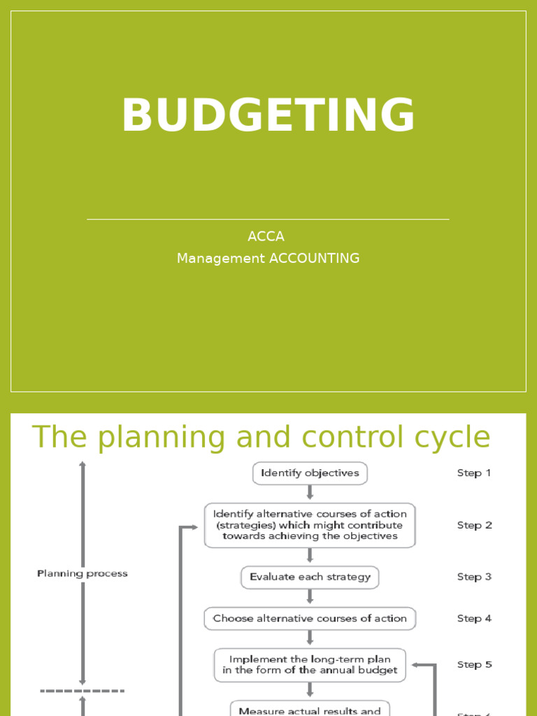 Budgeting Strategies in Management Accounting | PDF | Budget ...