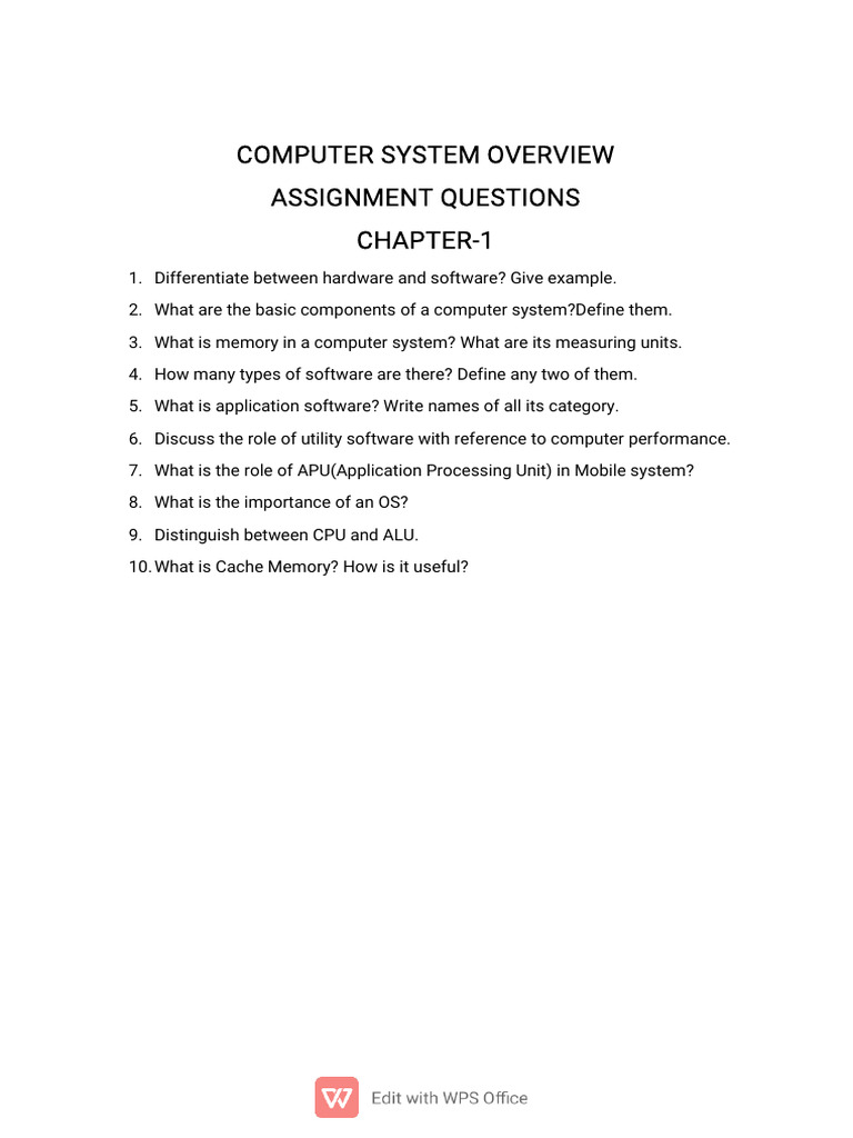 COMPUTER SYSTEM OVERVIEW | PDF