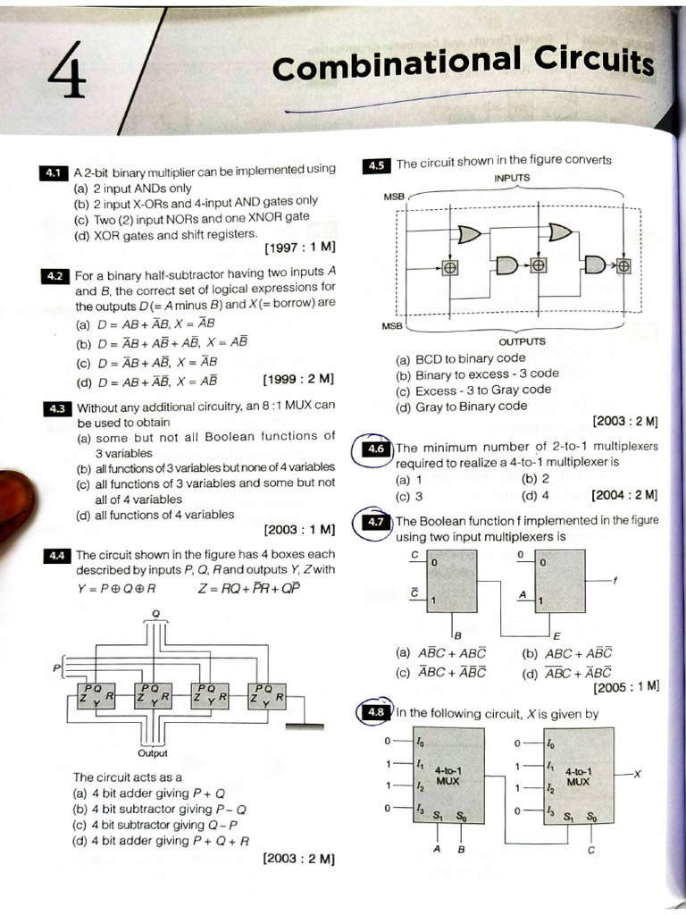 Ece Gate24 Combinational Circuits. | PDF