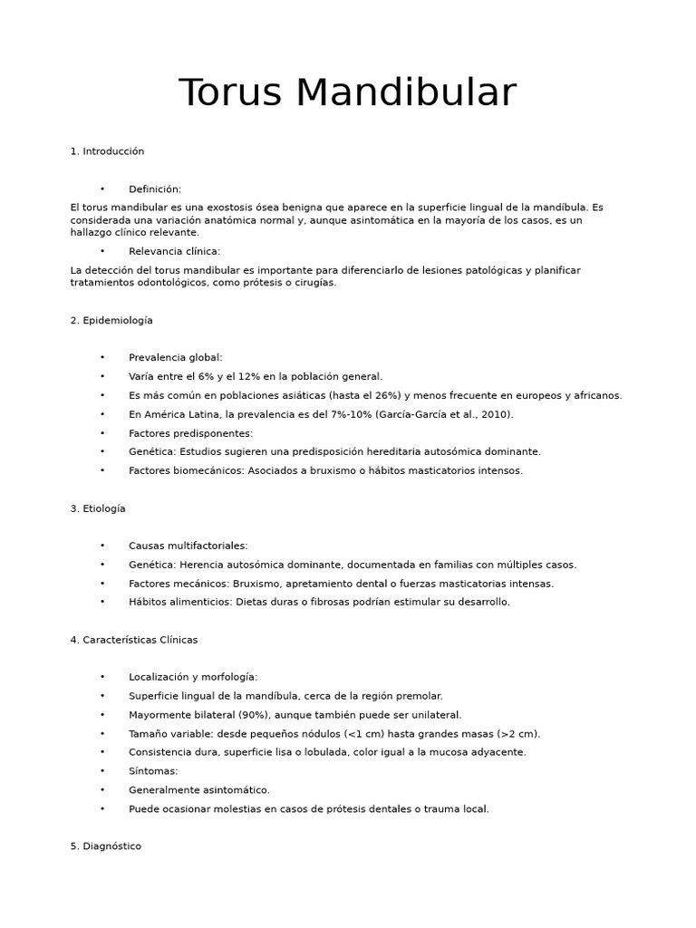 Torus Mandibular | PDF | Dolor | Despachador de drogas