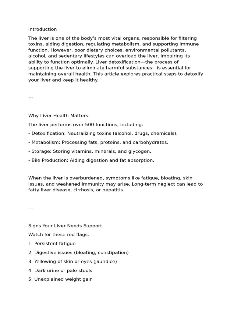 LEVER DITOX | PDF | Liver | Detoxification