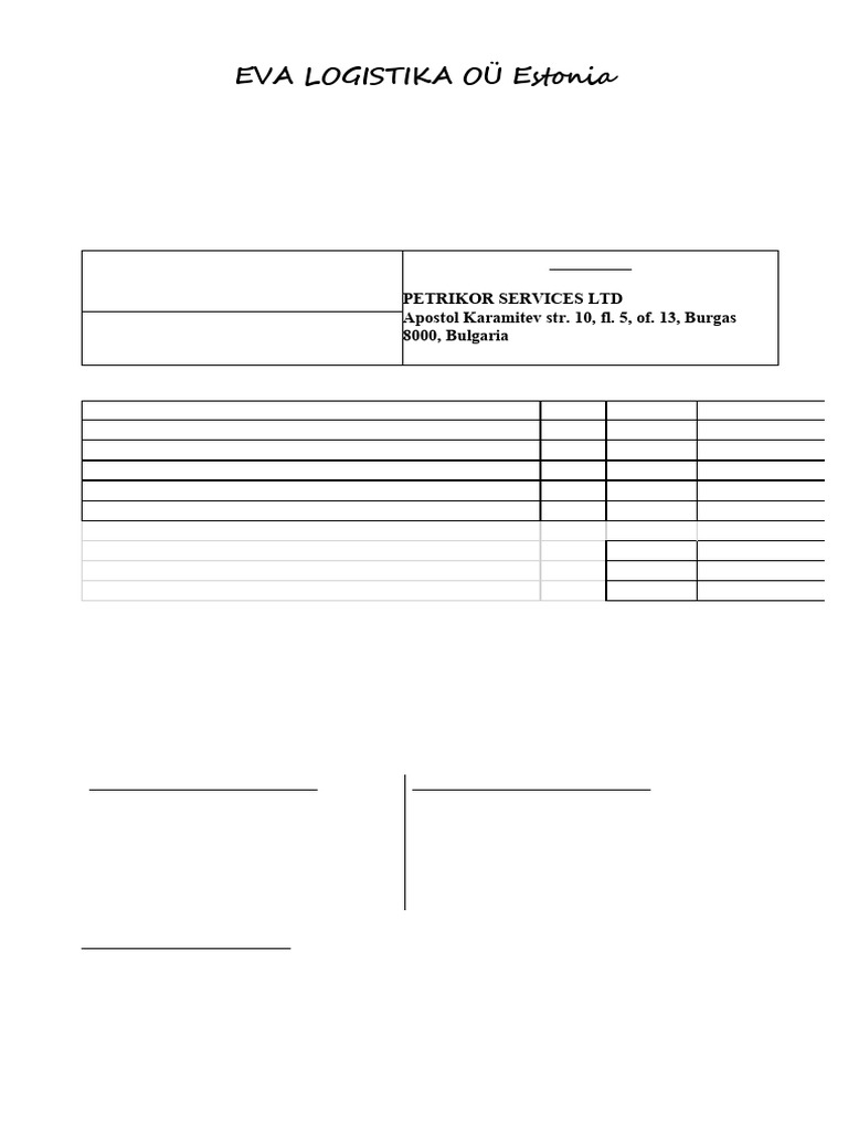 Eva Invoice Golf R | PDF